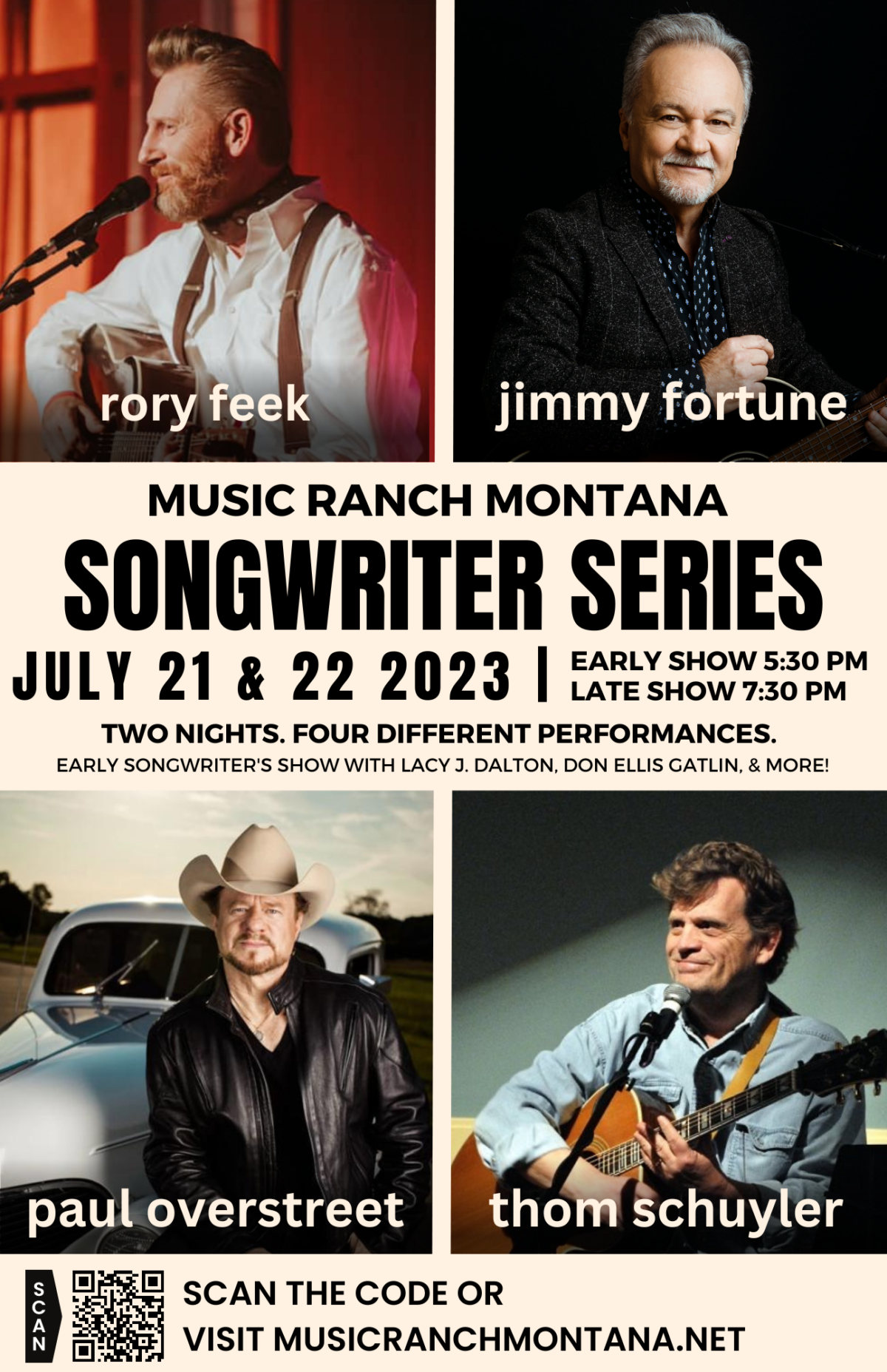 Songwriters Series (different show from 1st night)(2 performances) 7 ...